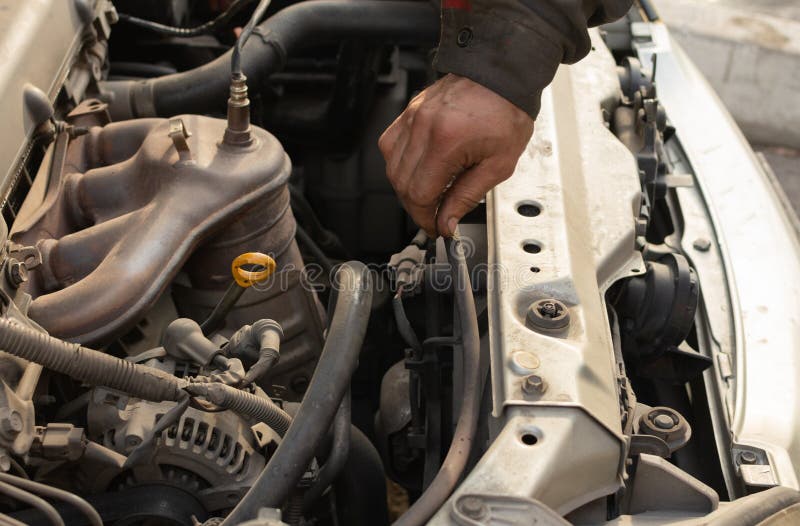 Car Engine Repair, Engine Design Stock Image - Image of hood, motor ...