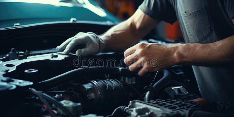 Car Engine Repair Garage stock photo. Image of activity - 374168974