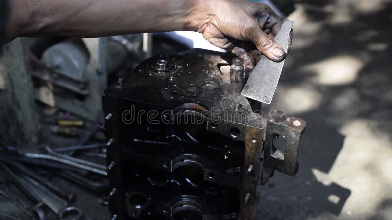 Technician Man Hand Using Screwdriver and Digital Multimeter Probe To ...