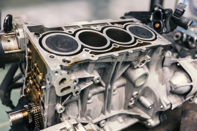 Car engine on service stock image. Image of technology - 107148461