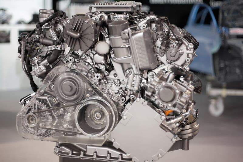Car engine stock image. Image of silver, motor, futuristic - 30445867