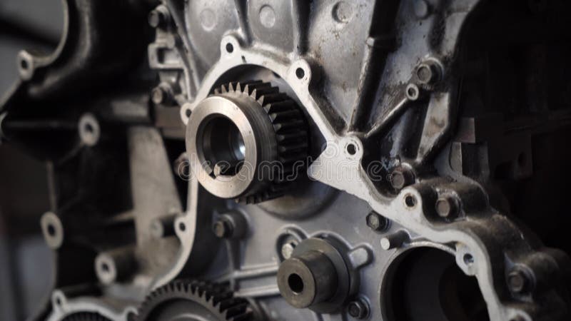 Car Engine on the Stand. Close-up Stock Video - Video of power ...