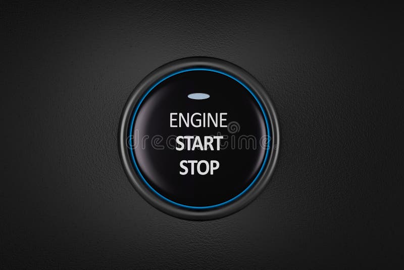 Car Engine Start Stop Button. Starting and Stopping Switch for Motor ...