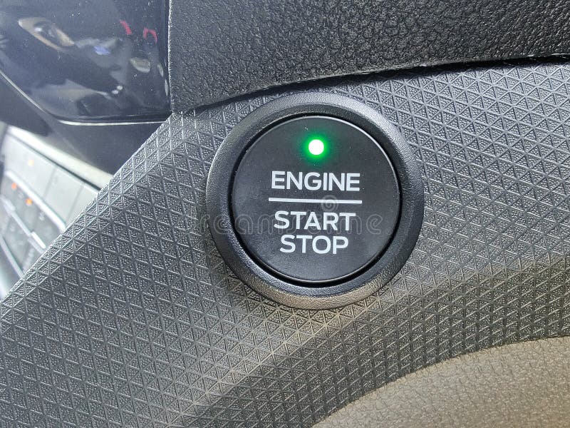 Car Engine Start Stop Button Stock Photo - Image of motor, design ...