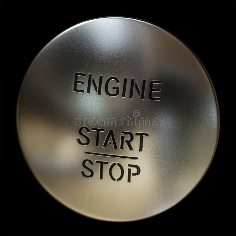 Car Engine Start Stop Button Stock Photo - Image of motor, design ...