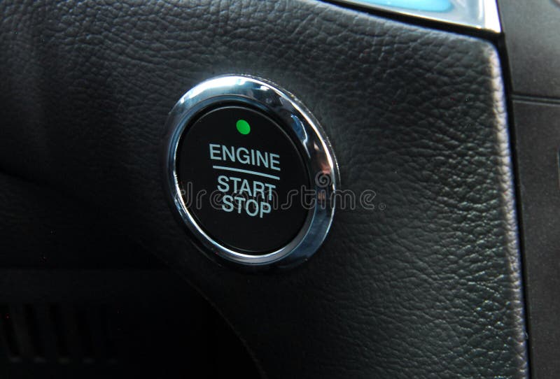 Car Engine Start and Stop Button Stock Photo - Image of control, power ...