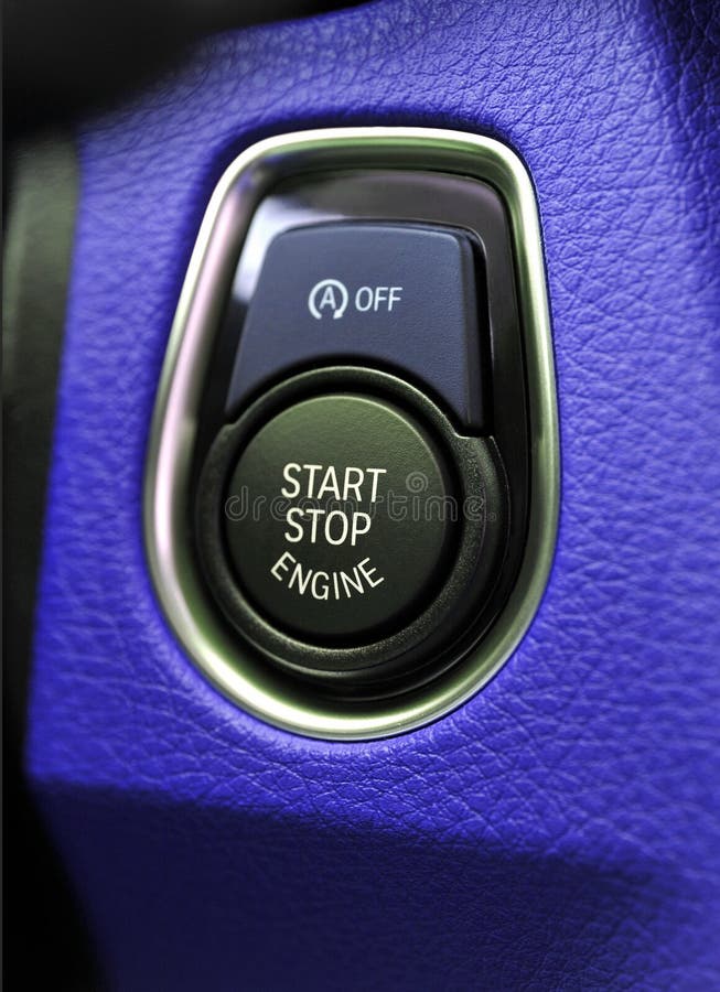 Car Engine Start and Stop Button Stock Photo - Image of control, power ...