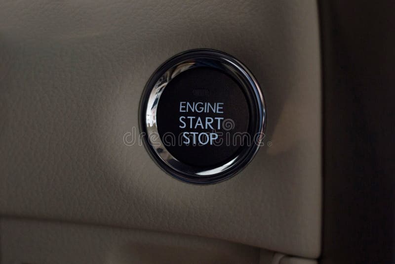 Car Engine Start and Stop Button. Modern Technologies Stock Photo ...
