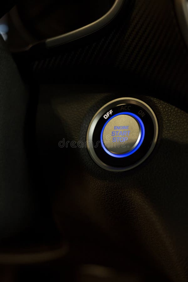 Car Engine Start and Stop Button. Modern Transportation Stock Image ...