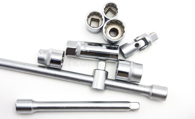 Car engine with tools stock image. Image of chrome, spanner - 62917829