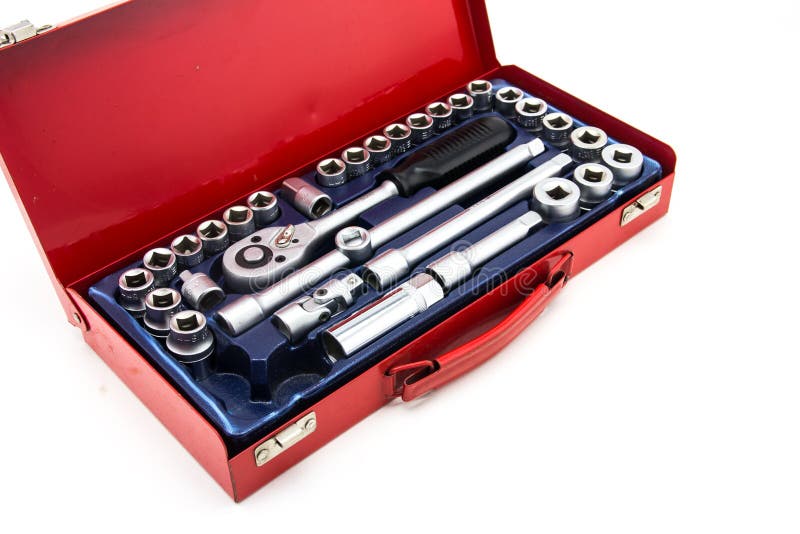 Car engine with tools stock photo. Image of chain, element - 73692838