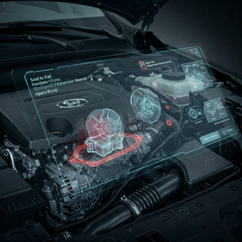 Car Engine Transparent Diagnostics Overlay (Generated with AI) Stock ...