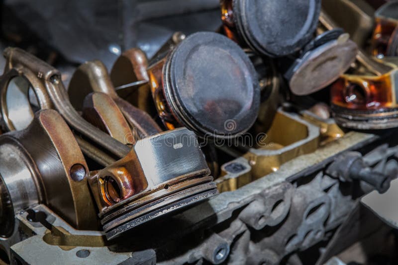 Car Engine Under Repair Close-up Stock Image - Image of equipment ...