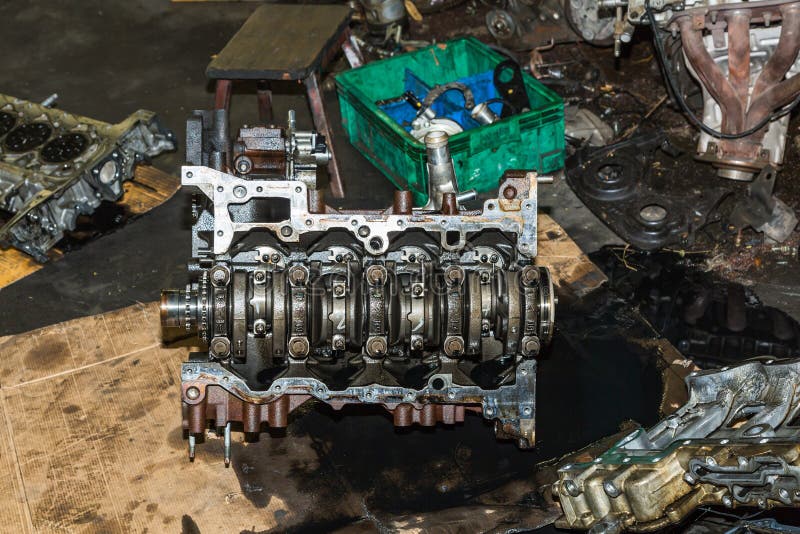 Car engine under repair stock photo. Image of benzine - 68378672