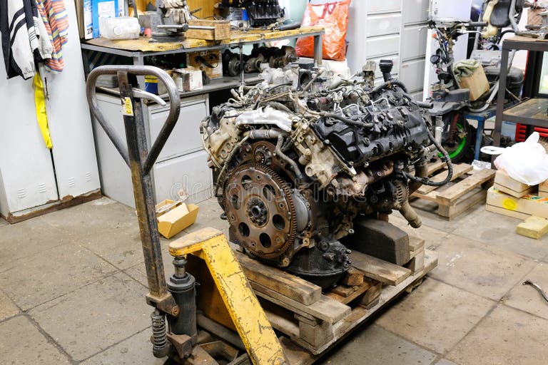 Car engine under repair stock image. Image of component - 80156133