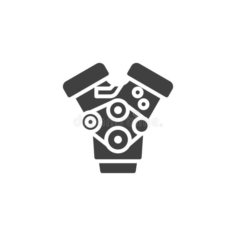 Engine Vector Icon Diagnostics Car Engine Black Icon Royalty Free