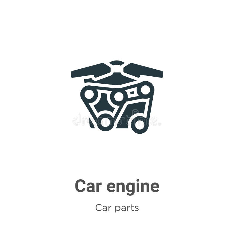Engine Parts Vector Car Engine Piston Line Icon Automotive Parts