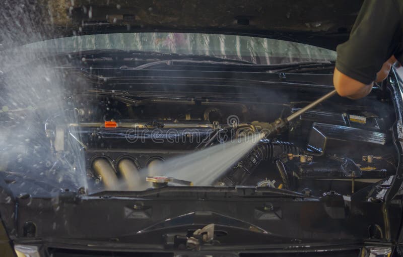 Car engine wash stock image. Image of repair, motor - 137285095