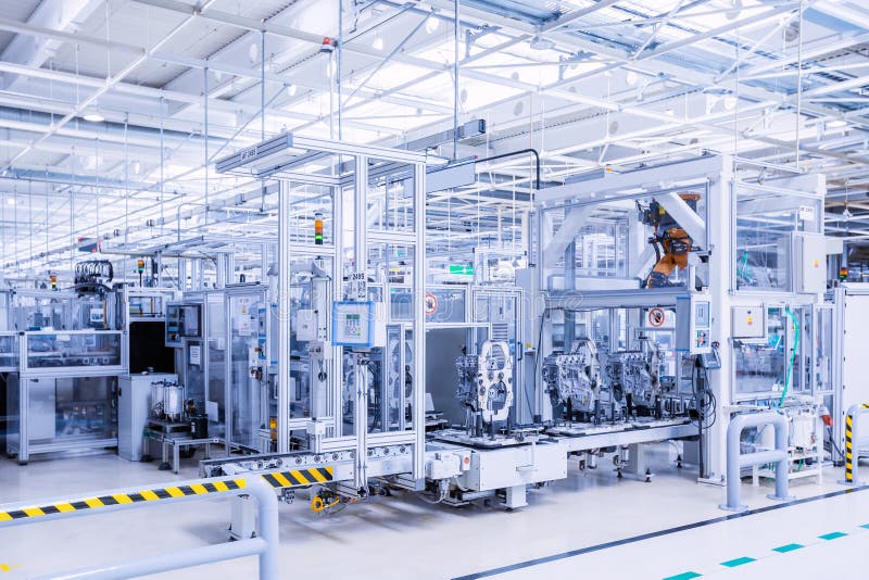 Manufacturing of Car Engine Stock Photo - Image of component ...