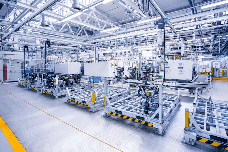 Manufacturing of Car Engine Stock Image - Image of automobile ...