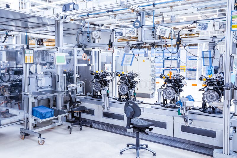 Manufacturing of Car Engine Stock Photo - Image of component ...