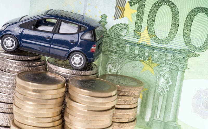 Car and Euro Money stock image. Image of entertaining - 38345645