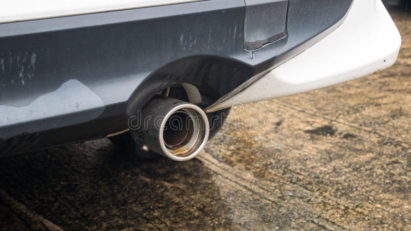 Car Exhaust the Part in Car Stock Image - Image of muffler, dioxide ...