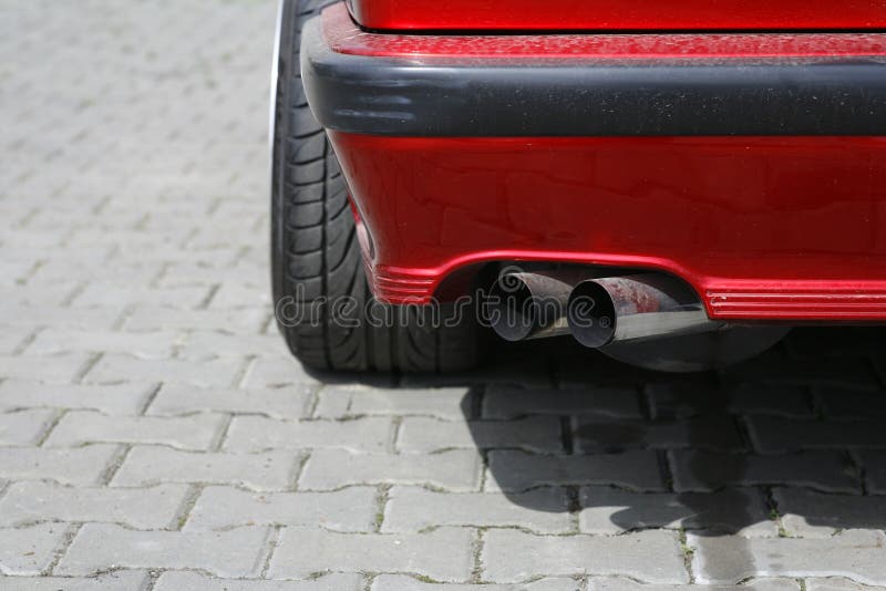 Car exhaust pipe stock image. Image of smoke, dual, mechanics - 50084251