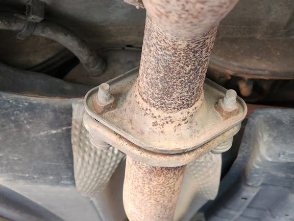 Car Exhaust Pipe Rusty Iron Old Pipe Stock Image - Image of vehicle ...