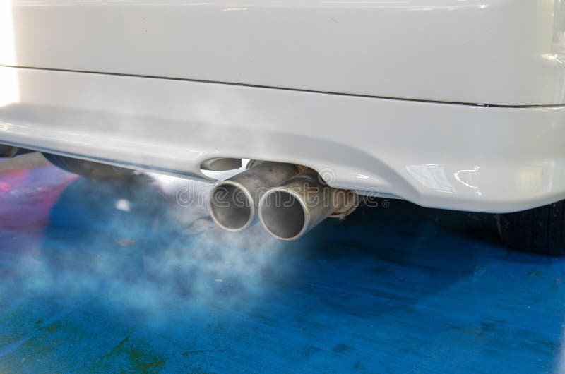 Car exhaust smoke stock image. Image of engine, muffler - 140625699