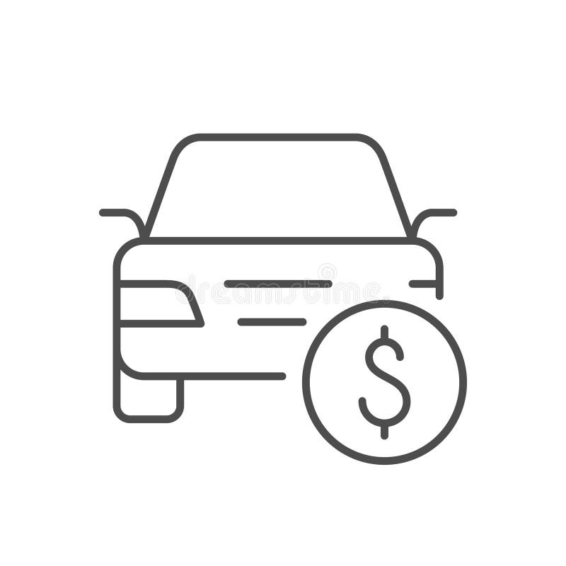 Money Transportation Line Outline Icon Stock Vector - Illustration of ...