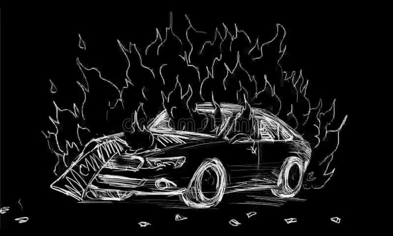 Car Exploding Big Explosion Drawing 2D Animation Stock Footage - Video ...