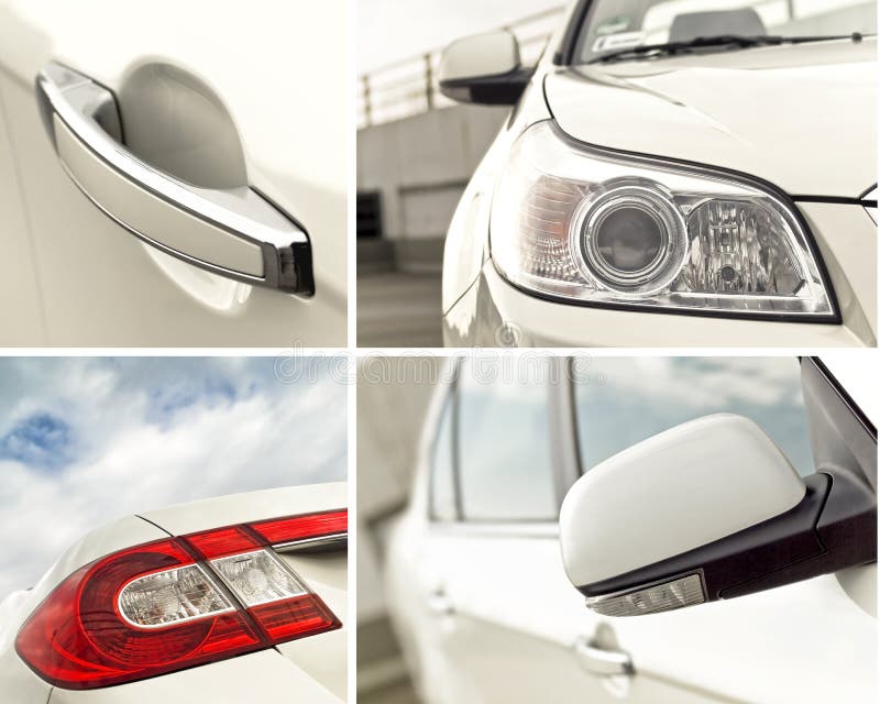 Car collage stock image. Image of headlight, automobile - 7203991