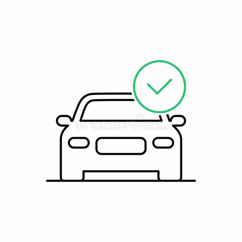 Car Check Mark Icon. Vector Illustration Stock Illustration ...