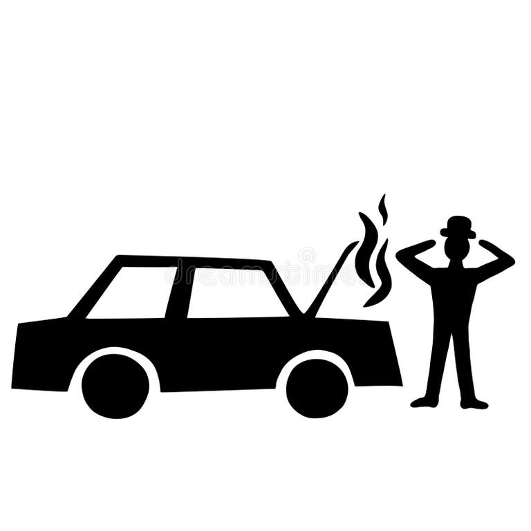 Car failure stock vector. Illustration of emergency, hood - 64157374