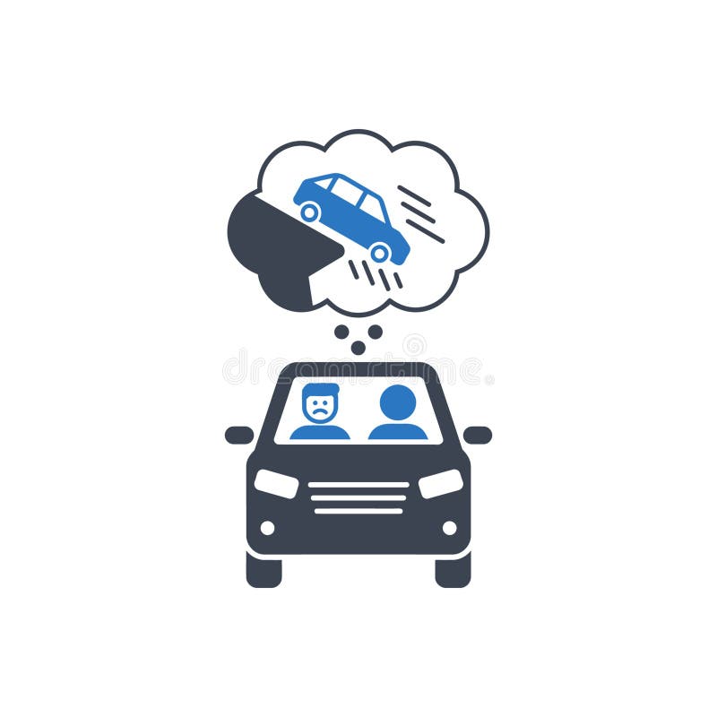 Car falling scenario icon stock illustration. Illustration of symbol ...