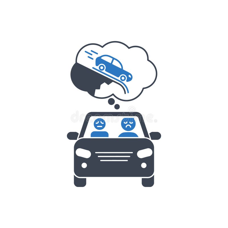 Car falling scenario icon stock illustration. Illustration of symbol ...