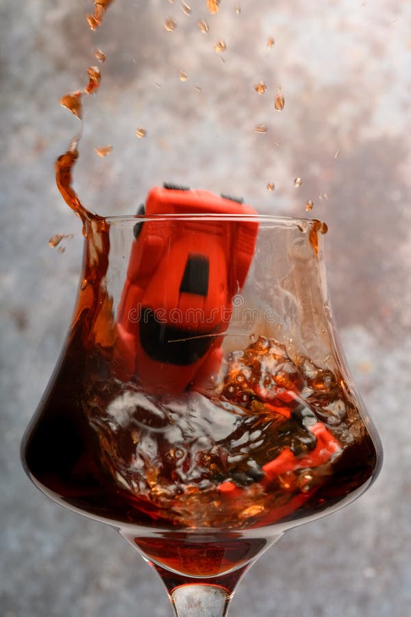 Drunk Man Falling Down into Water with Beer in Hand Stock Image - Image ...