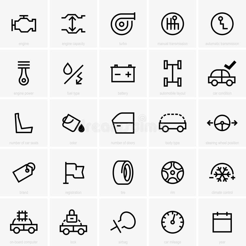 Car Features icon stock vector. Illustration of color - 143924741