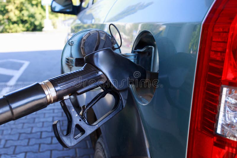 Car fill with gasoline stock photo. Image of diesel, hand - 73952252