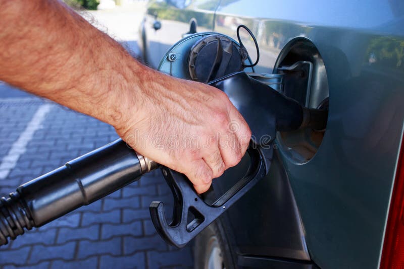 Car fill with gasoline stock image. Image of color, close - 81101329