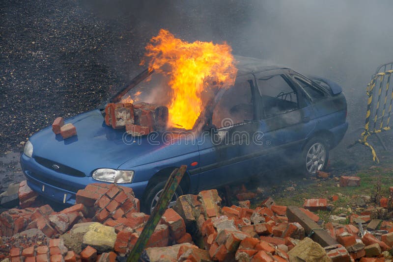 Car explosion stock photo. Image of collision, crime, accident - 3982266