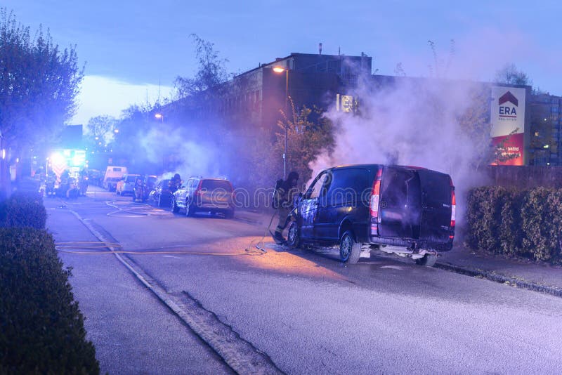 Car fire editorial photography. Image of fighter, protection - 94151947