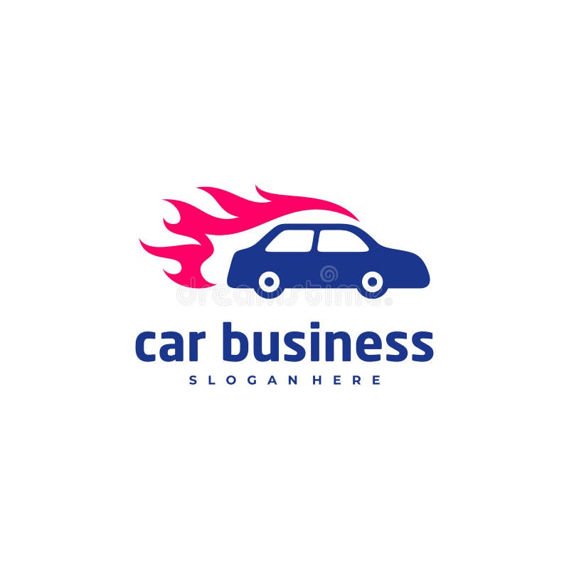 Car Fire Logo Vector Template, Creative Car Logo Design Concepts Stock ...