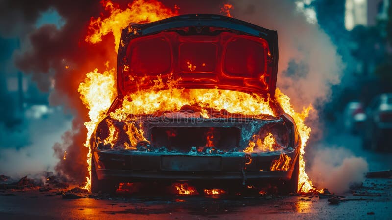 Orange Truck Fire Flames Coming Out Side Stock Photos - Free & Royalty ...