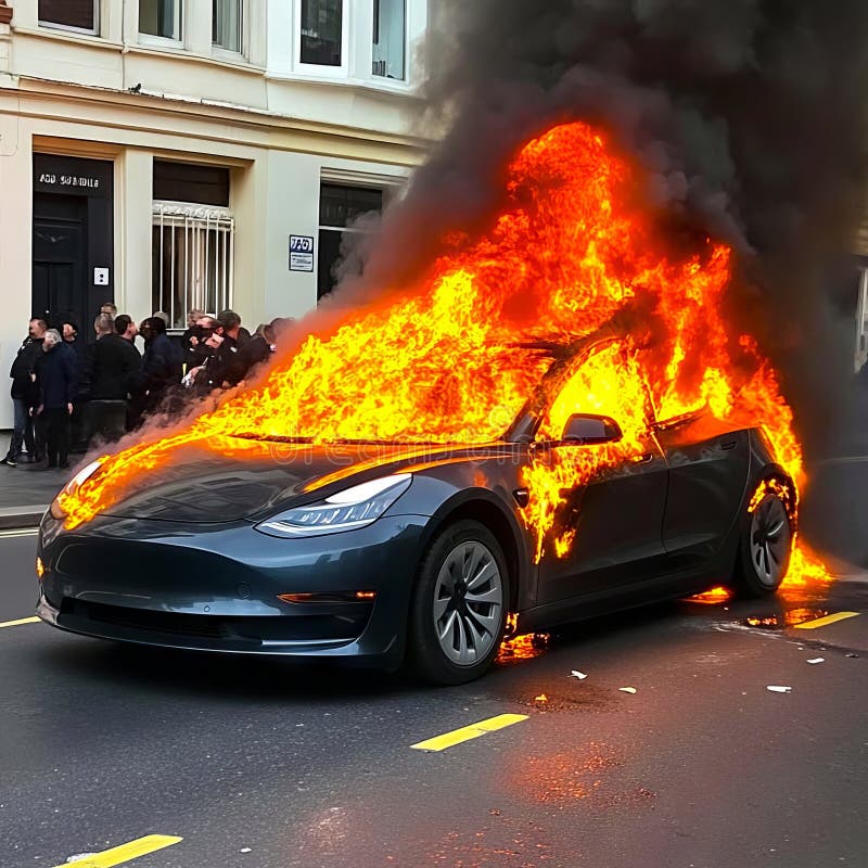 Black Sports Car Fire Explosion Road Stock Photos - Free & Royalty-Free ...