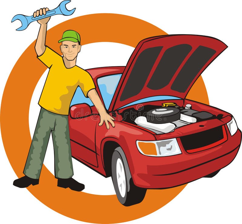 Car fix stock vector. Illustration of vehicle, hood, tool - 18463350 Car fix stock vector. Illustration of vehicle, hood, tool - 18463350