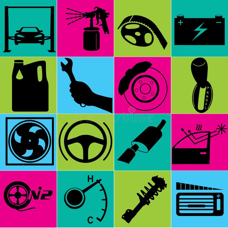 Car Fix Service Icon. Vector Graphic. Stock Vector - Illustration of ...