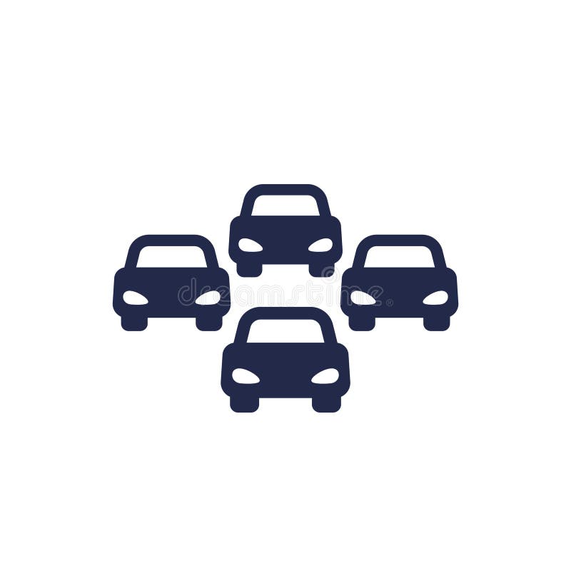 Car Fleet Icon or Pictogram on White Stock Vector - Illustration of ...