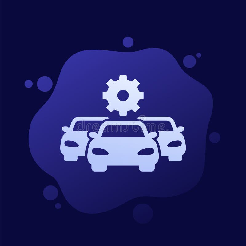 Car Fleet Management Icon, Vector Stock Vector - Illustration of ride ...
